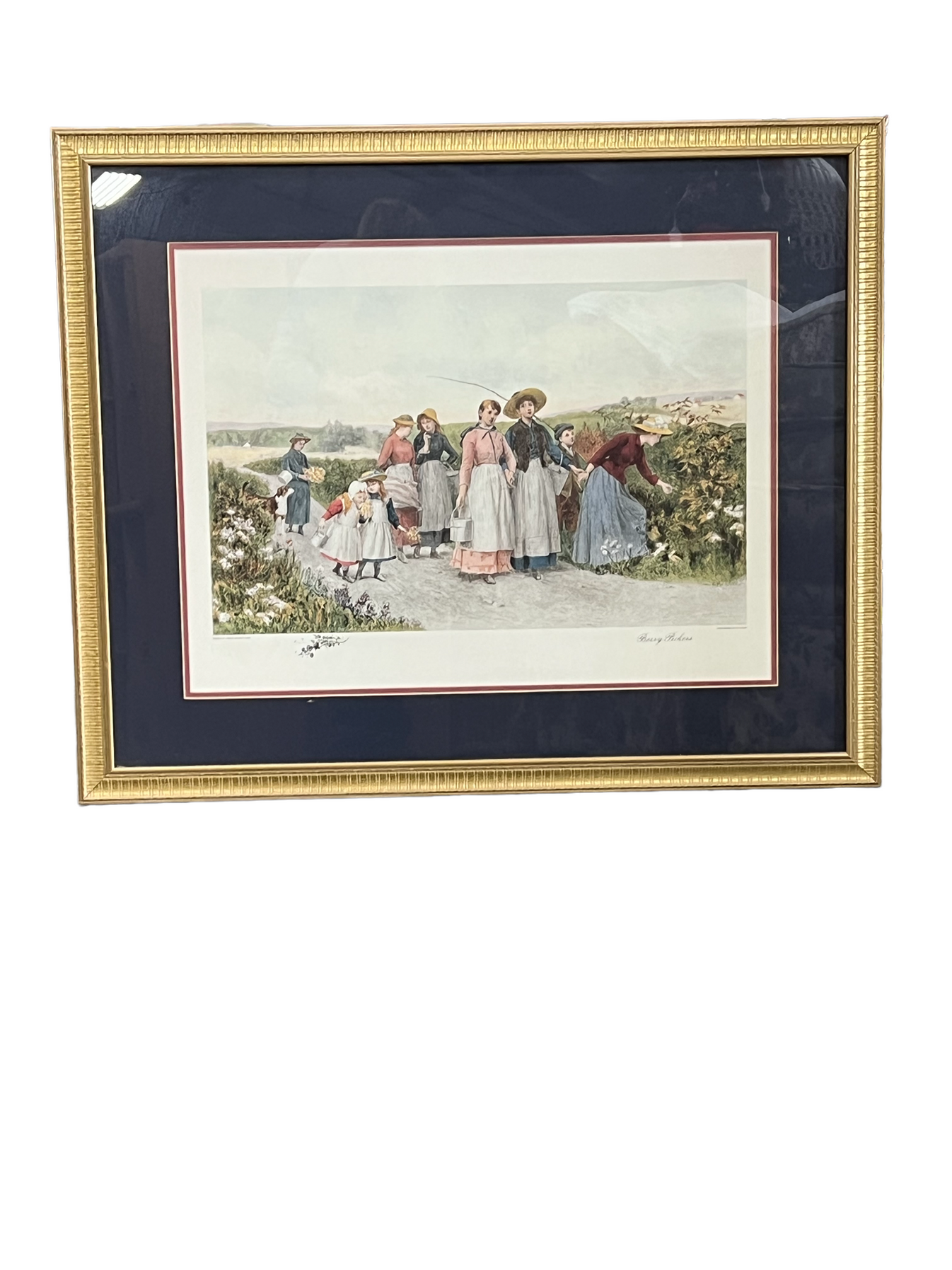 Berry Pickers Framed Print – Two Girls Treasure